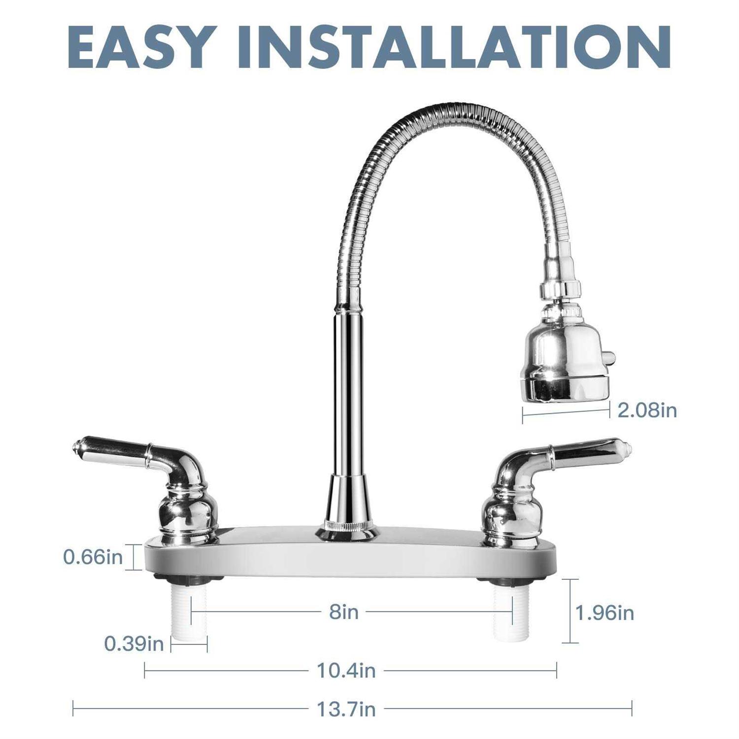 RV Sink Faucet RV Kitchen Faucet Replacement with Flexible Arc 360 ...