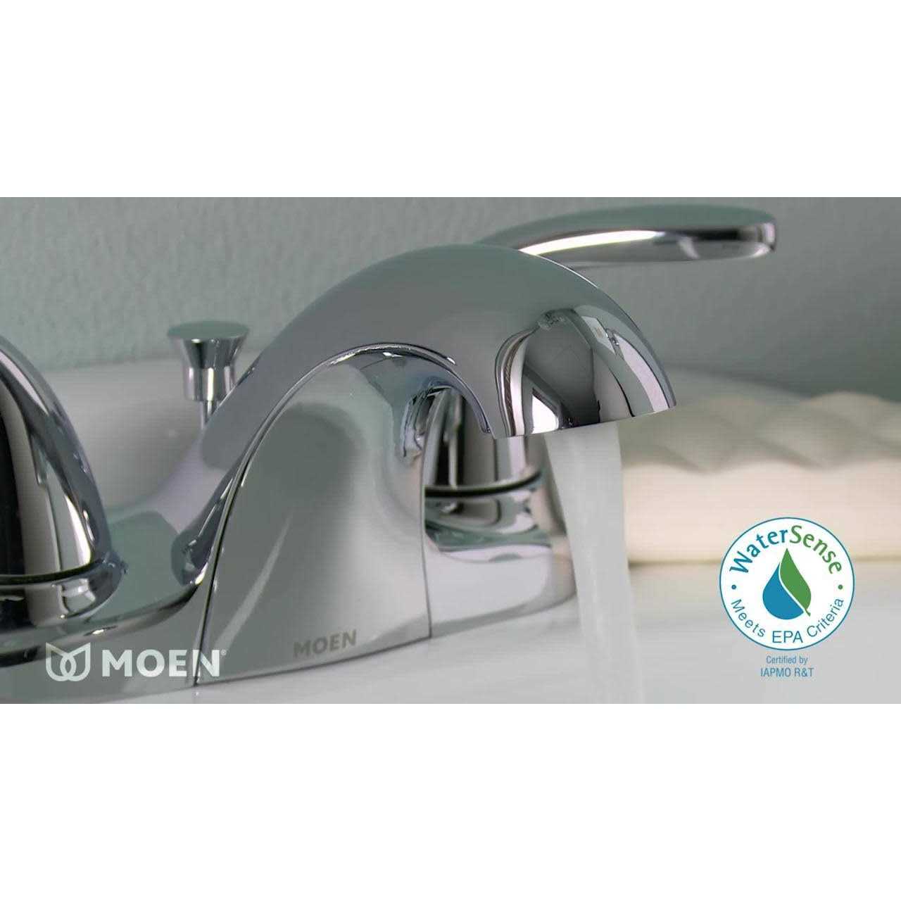 Moen Adler 4 in. Centerset 2-Handle Bathroom Faucet in Chrome - Shop ...