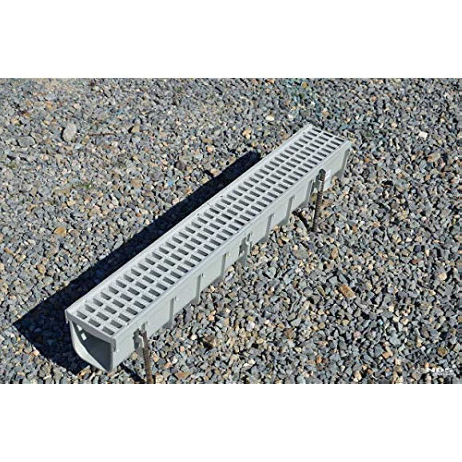 NDS 5 Pro Series Channel Drain Kit with Metal Grate 864GMTL - Shop ...