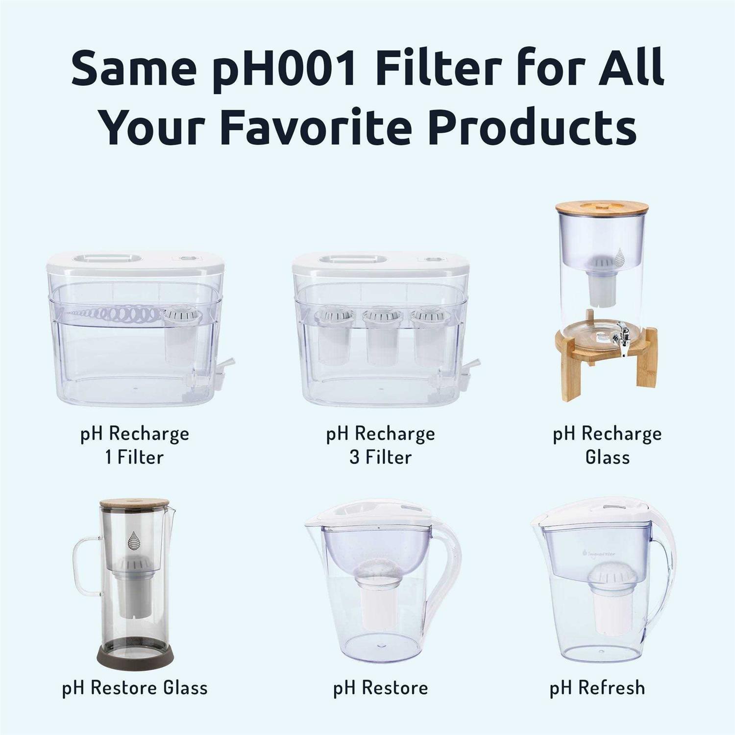 Invigorated Water PH001 Alkaline Water Filter Replacement Water Filter ...