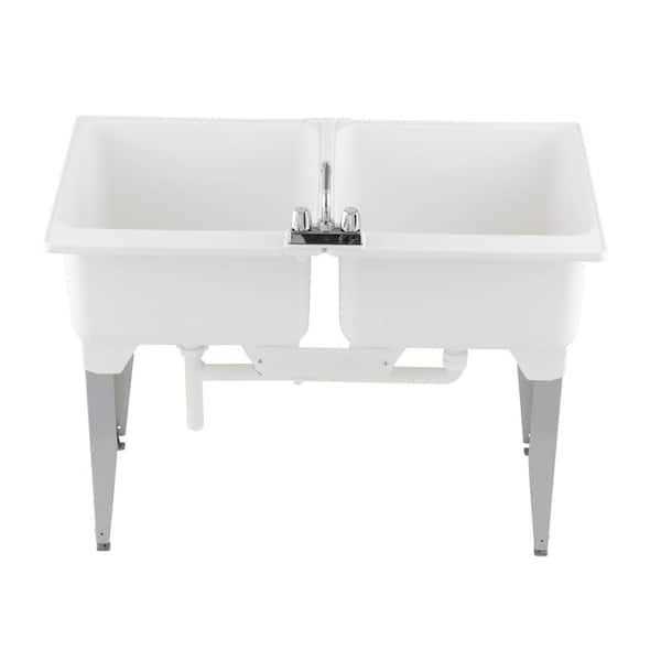 Mustee Utilatwin Double Laundry Tub Combo - Shop Hardware Tools for ...