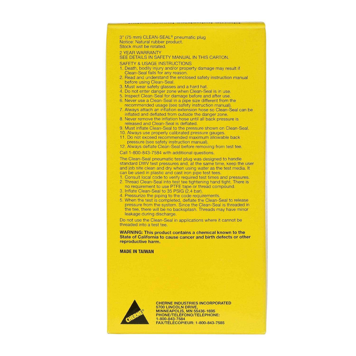 Oatey 271713 Cherne Clean Seal Plug - Shop Hardware Tools for Work and Home