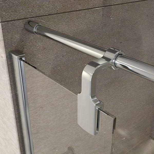 LuxWay Poseidon 60 in. W x 59 in. H Fixed Frameless Splash Panel and ...
