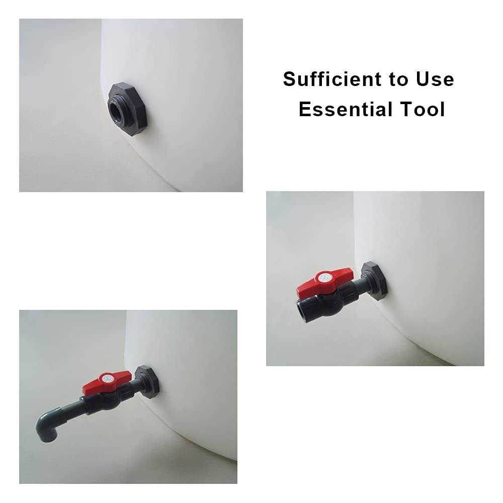 QuQuyi 1/2 Inch PVC Bulkhead Water Tank Connector Adapter Fitting with ...