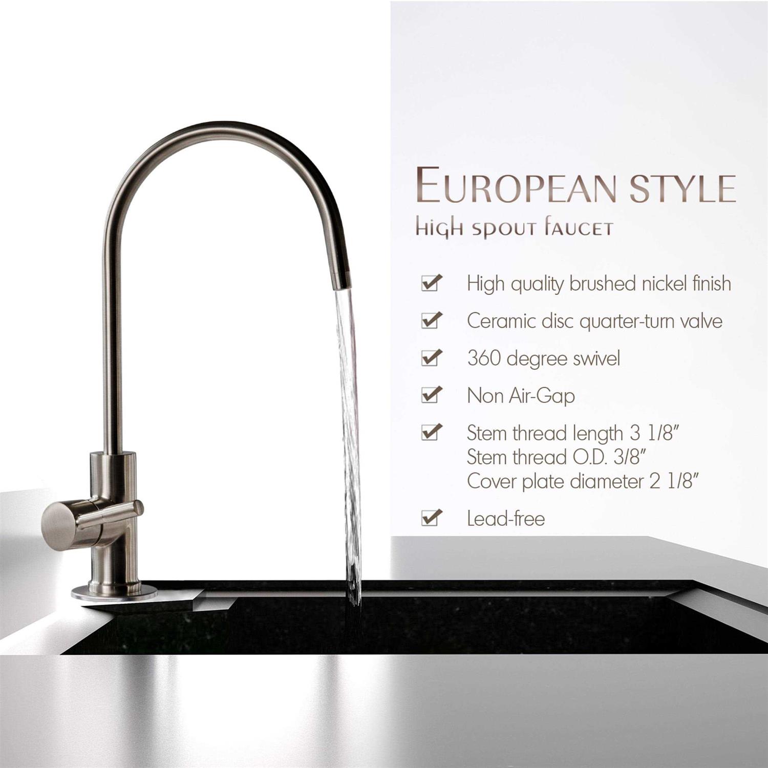 iSpring GA1-BN Heavy Duty Lead-Free Reverse Osmosis Faucet for RO ...