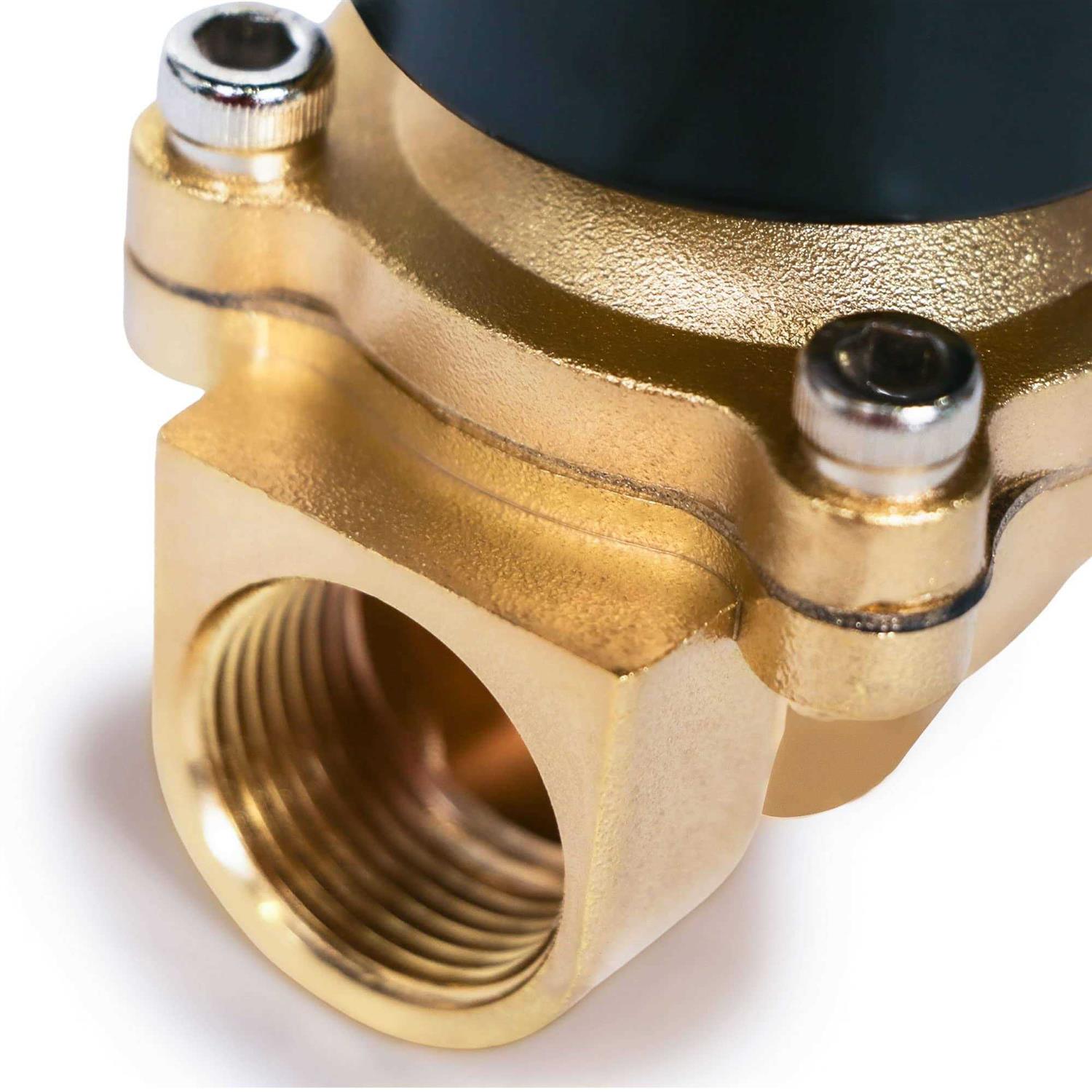 U.S. Solid Solenoid Valve Zinc-Alloy 110V AC Electric Water Valve - Shop Hardware Tools for Work ...