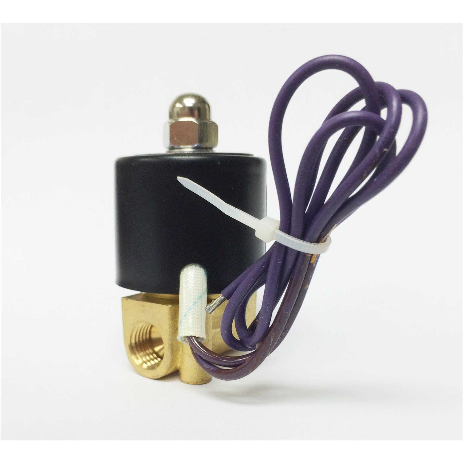 U.s. Solid 1/4 inch NPT Brass Electric Solenoid Valve DC 12V Viton Direct Normally Closed - Shop ...