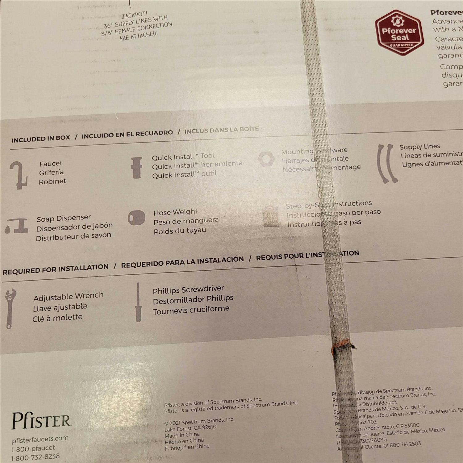 Pfister Barulli Single Handle Pull Down Kitchen Faucet in Spot Defense ...
