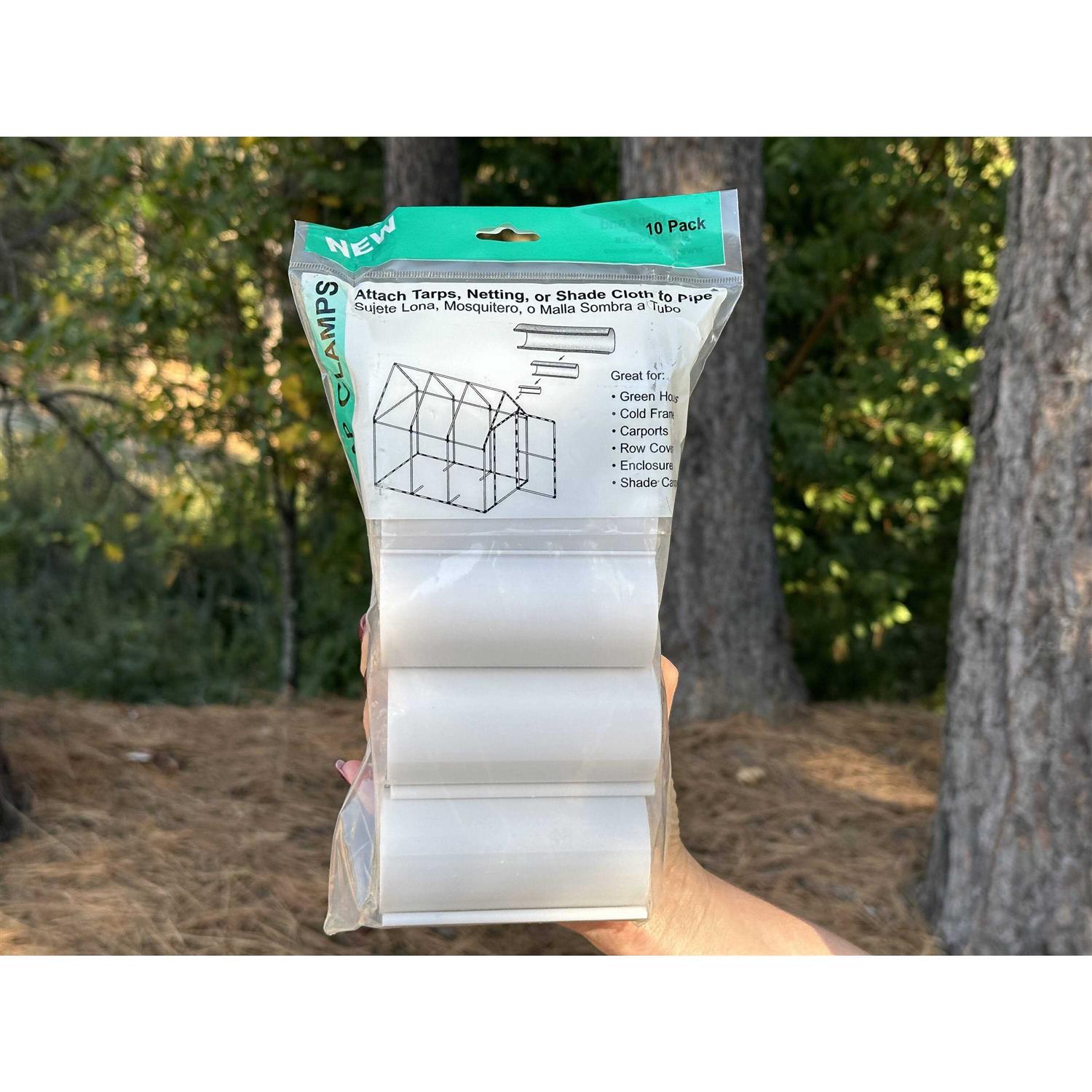 Snap Clamp EZ White 1/2 Inch X 4 Inches Wide for 1/2 PVC Pipe 10 per ...