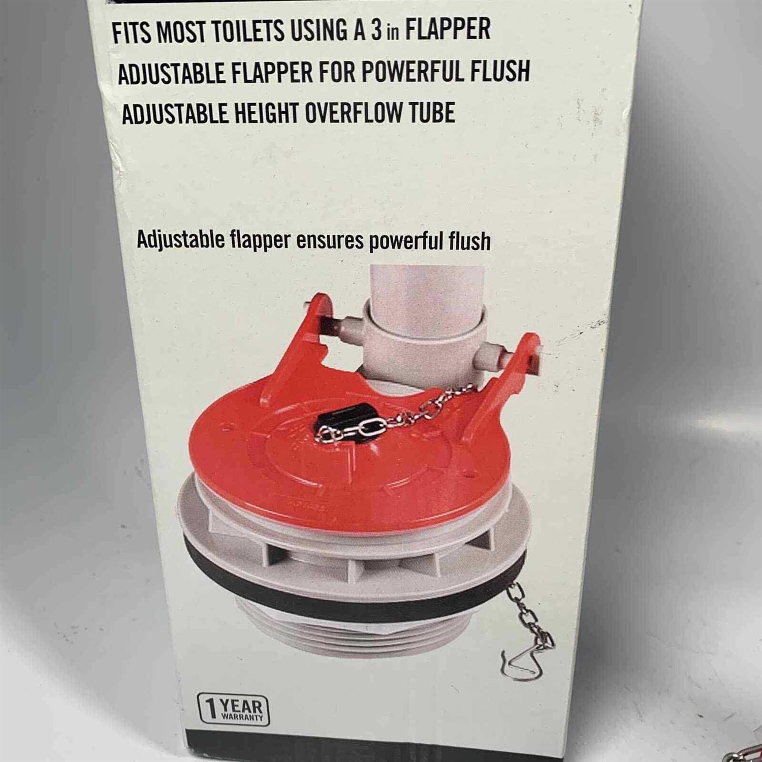 Everbilt 3 in. Universal Toilet Adjustable Flush Valve with Flapper ...