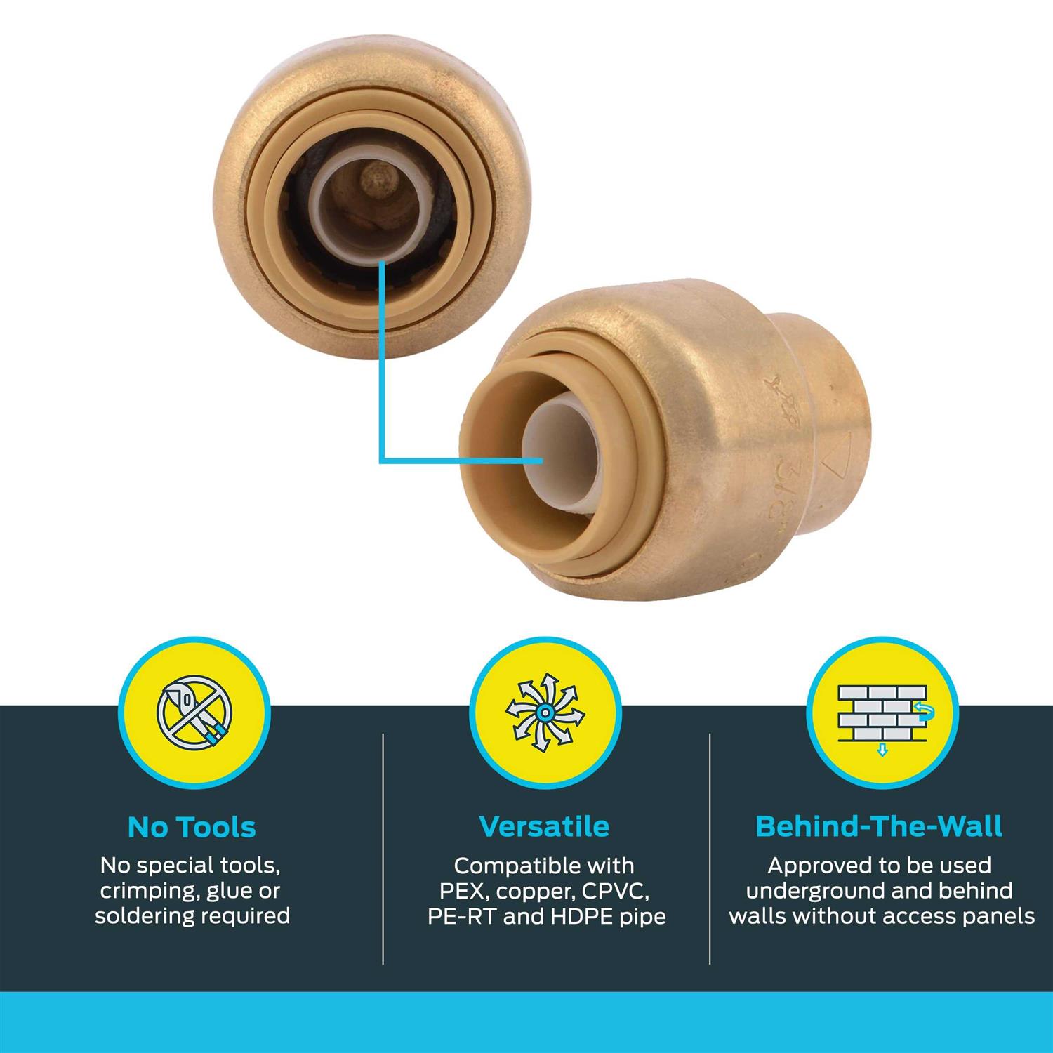 SharkBite Push End Cap 3/8 - Shop Hardware Tools for Work and Home