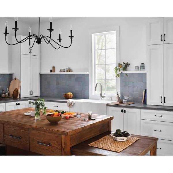MOEN Reyes Single-Handle Pull-Down Sprayer Kitchen Faucet with Reflex ...