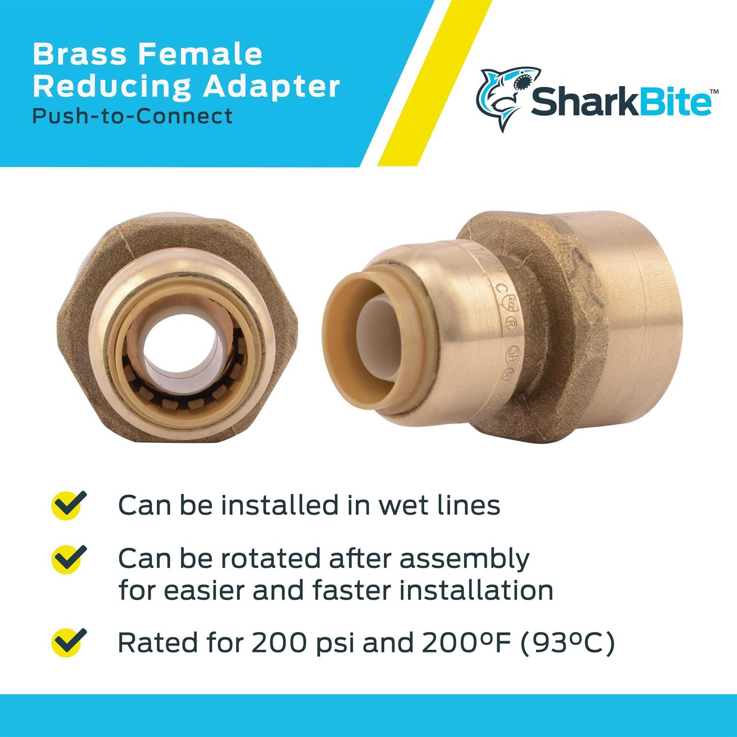 Sharkbite U068LFA Reducing Connector 1/2 x 3/4 - Shop Hardware Tools ...
