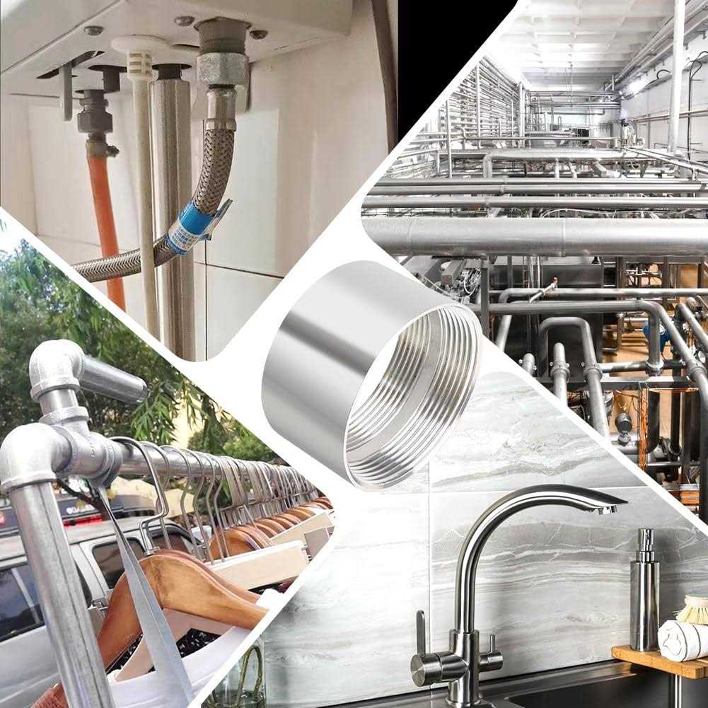 Quickun 304 Stainless Steel Pipe Coupling Fitting Female Pipe Coupler ...