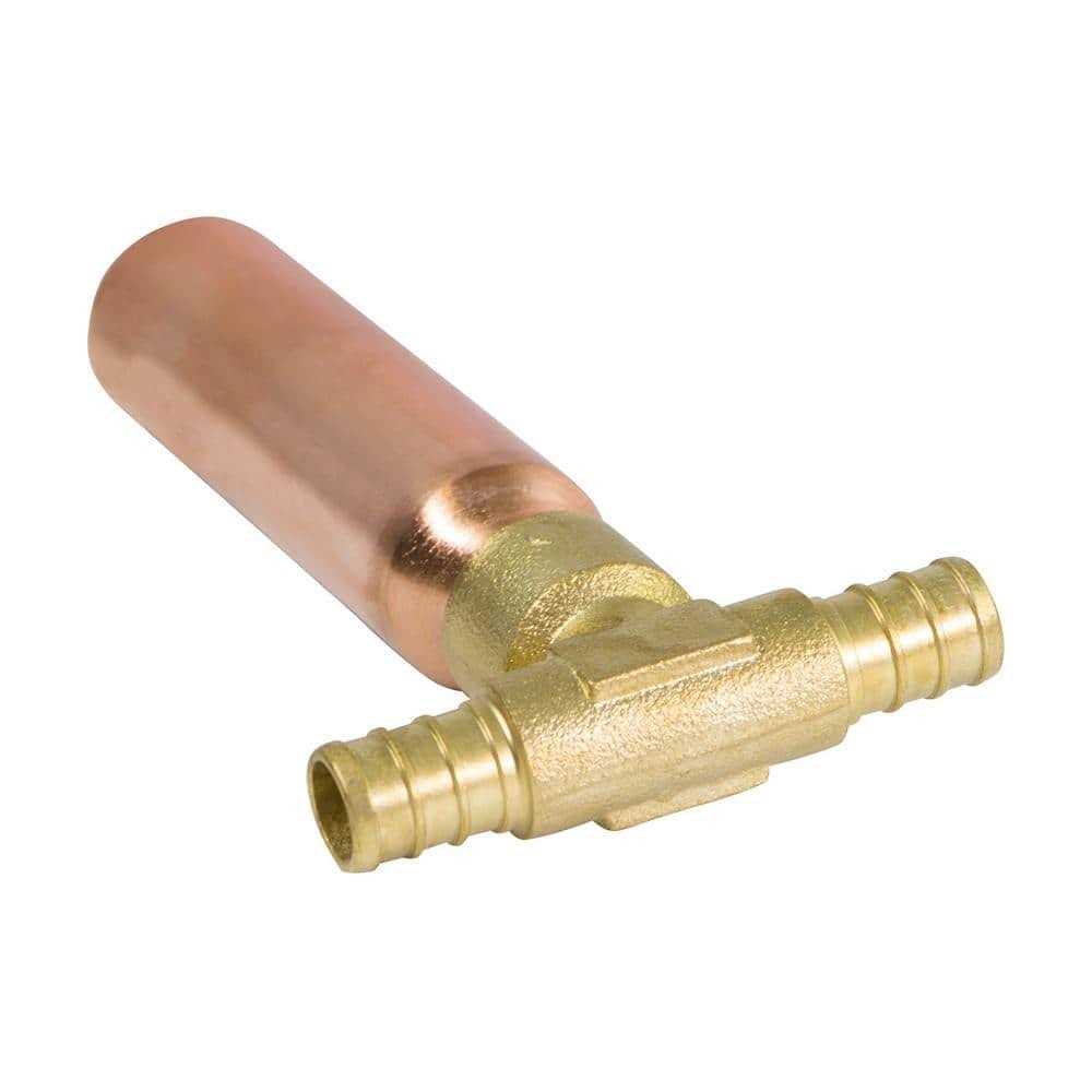 The Plumber's Choice 1/2 in. x 1/2 in. PEX Barb Tee Copper Water Hammer Arrestor Type AA - Shop ...
