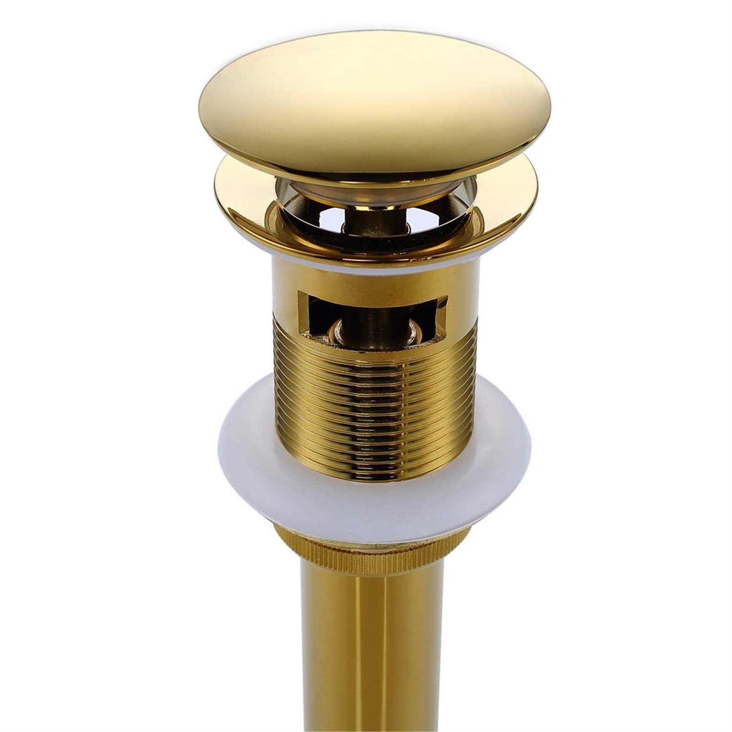 Vanity Vessel Sink Drain Angle Simple Brass Pop Up Drain Stopper with ...