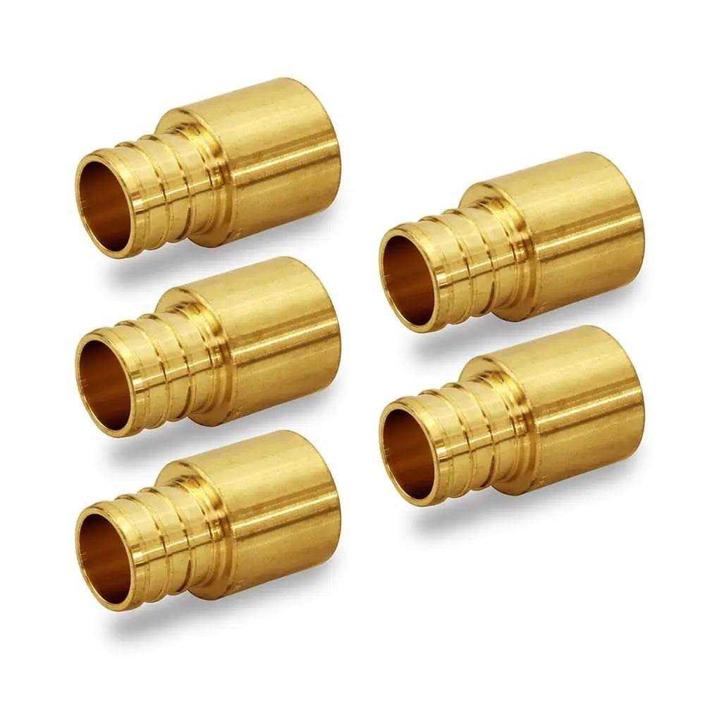 The Plumber's Choice 1/2 in. Brass Female Sweat Copper Adapter x Pex Barb Pipe Fitting - Shop ...