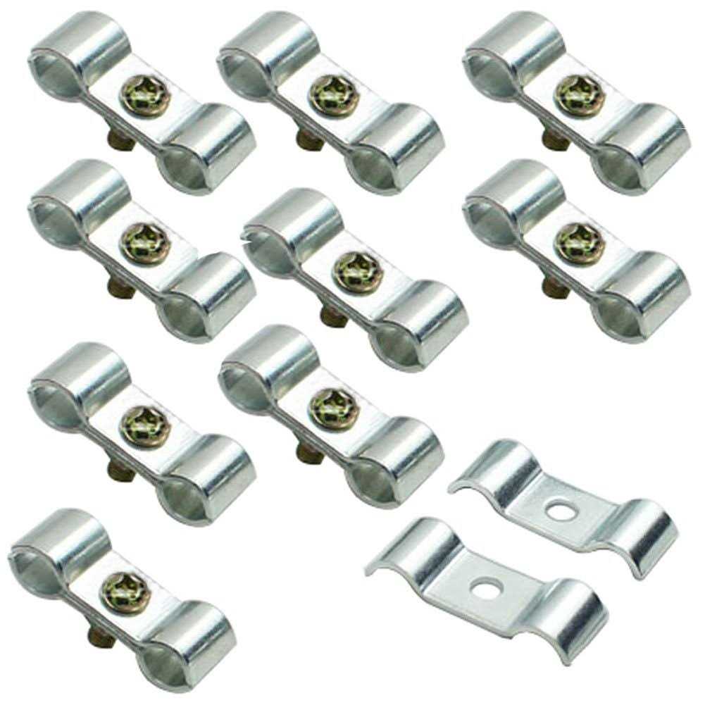 Kennel Clamps Shelf Pole Connector Double Port Pipe Clamps Clips - Shop ...